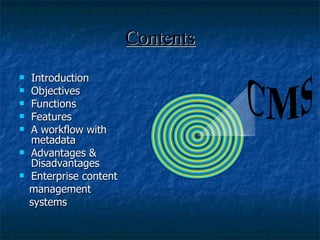 CMS (CONTENT MANAGEMENT SYSTEM) | PPT