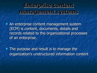 CMS (content management system) | PPT | Computing | Technology & Computing