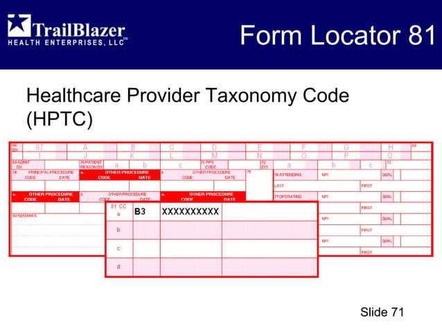 CMS 1450 (UB-04) - Overview | PPT
