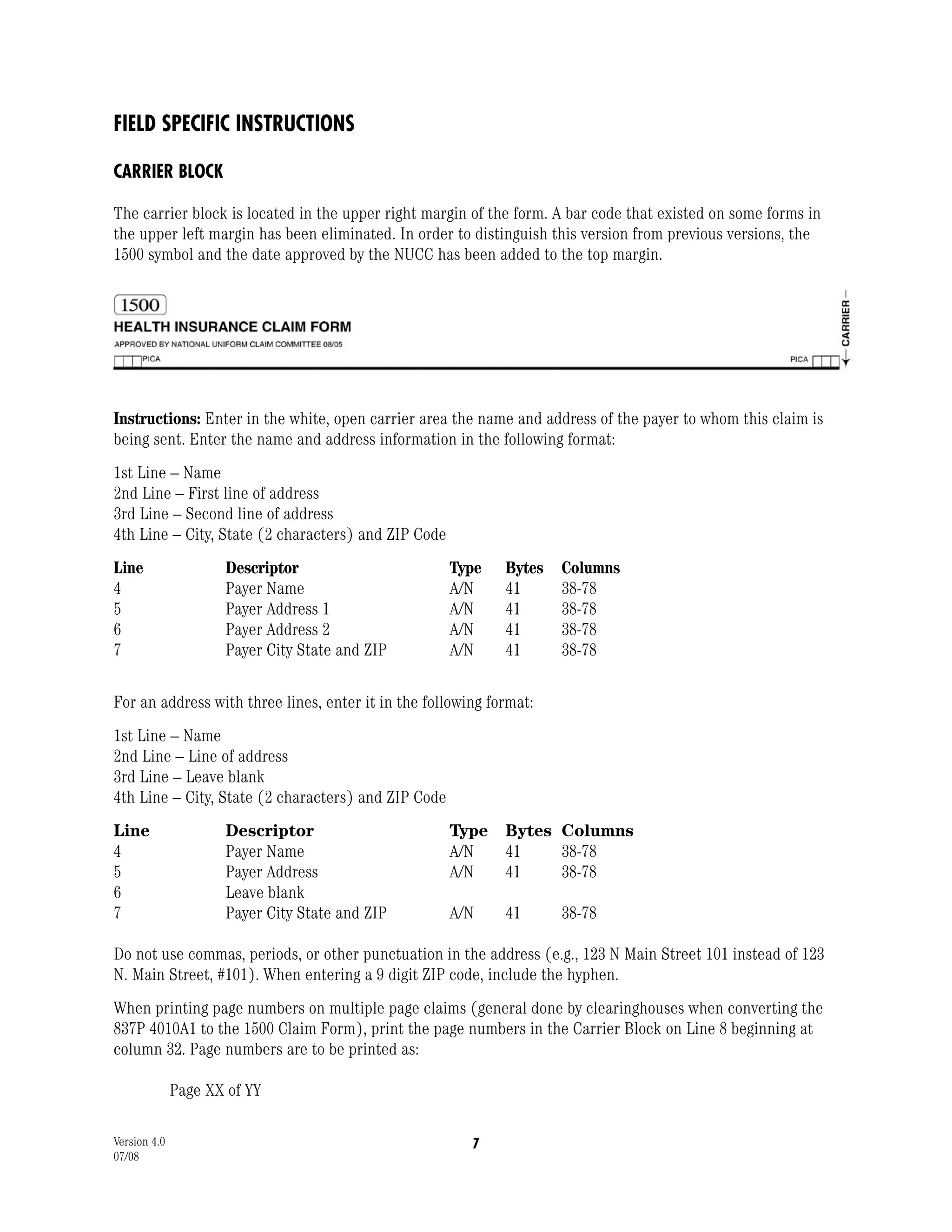CMS 1500 Instructions | PDF