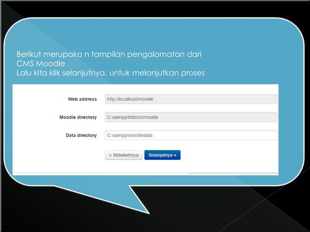 tutorial instalasi berbagai aplikasi cms menggunakan xampp | PPT