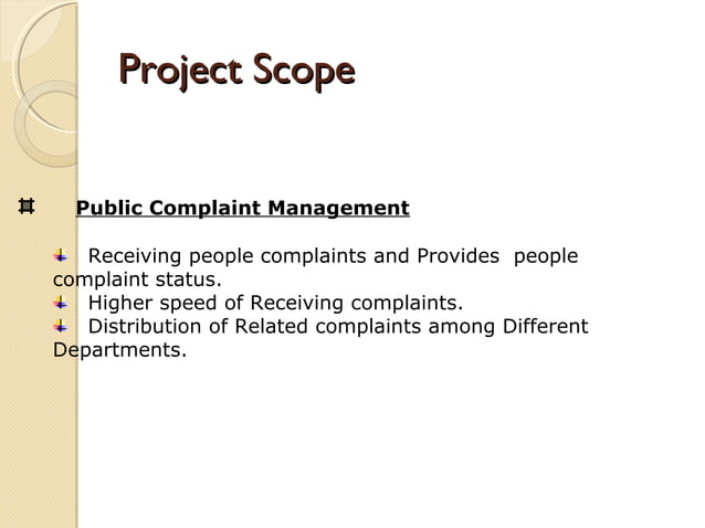 Complain Management system Presentation | PPT