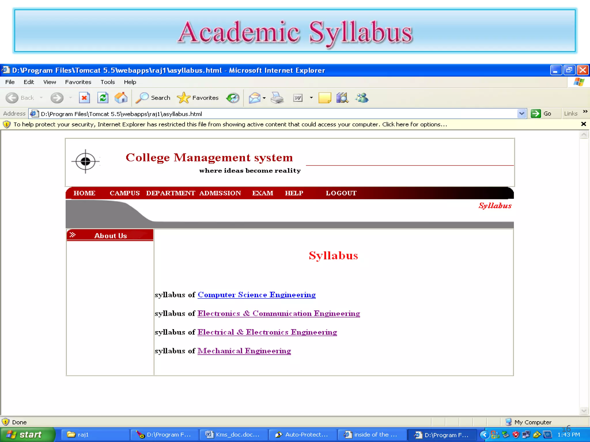 College Management System | PPTX