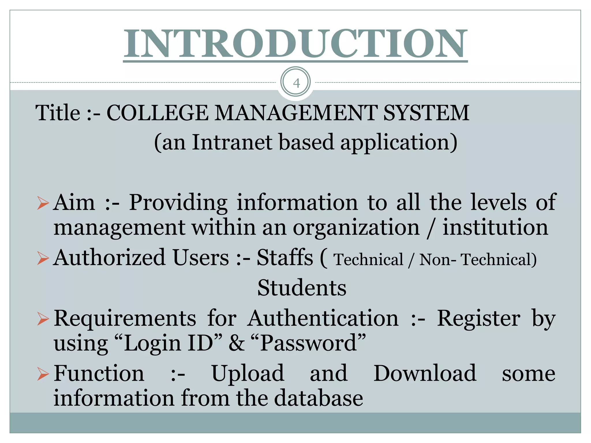 College Management System | PPTX