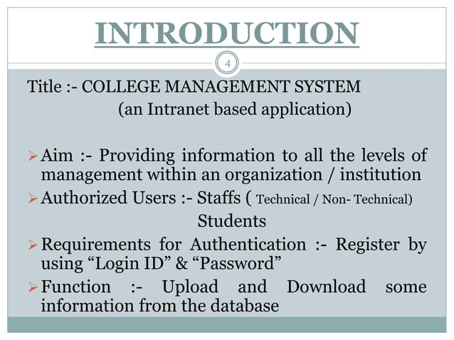 College Management System | PPTX | College Planning | College Education