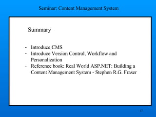 CMS by Thai Son | PPT