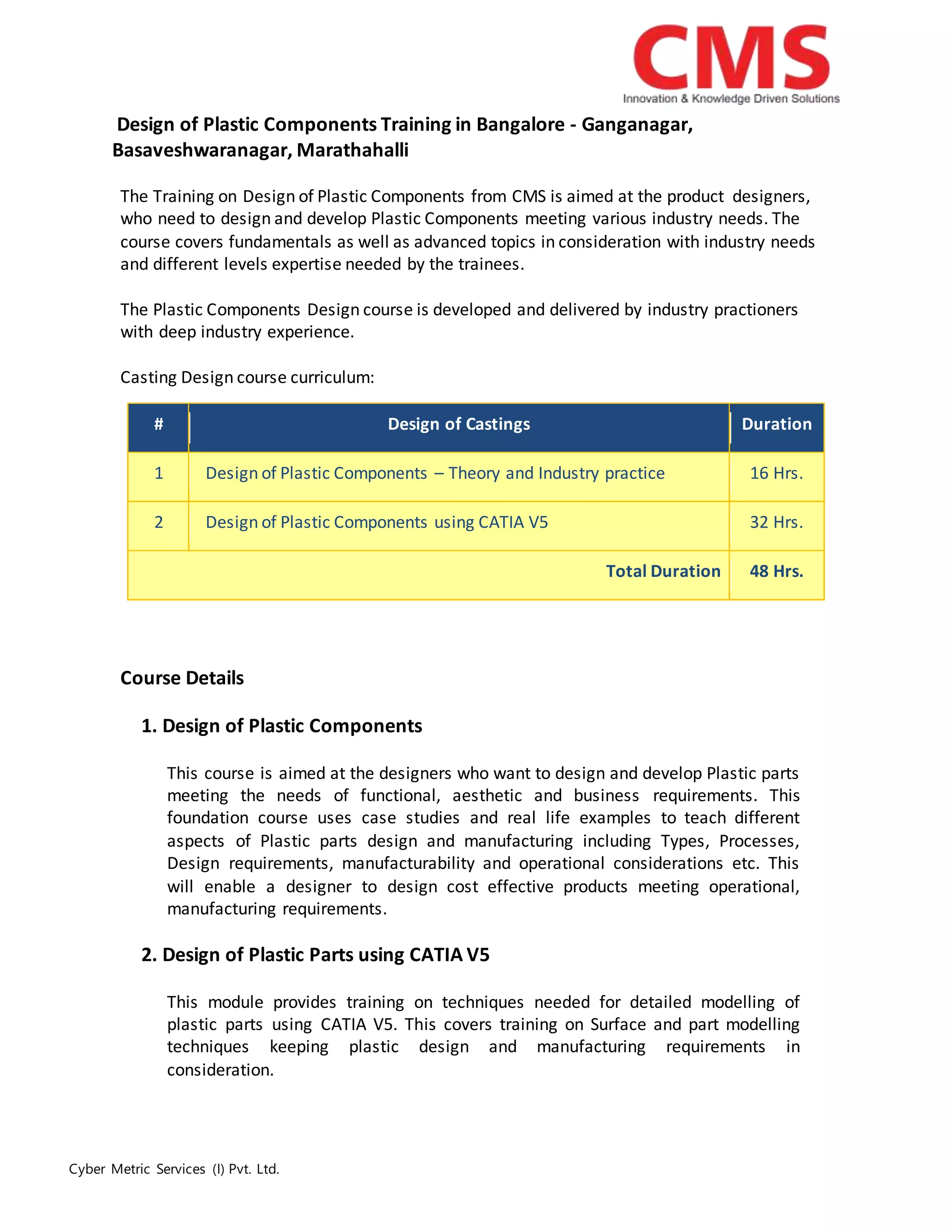 Cms design-plastic-components | PDF