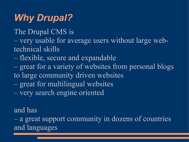 Some info on Drupal content management system | PPT