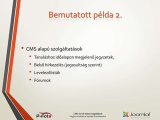 CMS en túli webes megoldások | PPTX