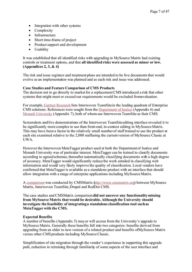 Cms Evaluation Recommendation Report V0.3 | PDF