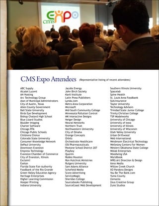 Featured CMS Invitation: 2012 CMS Expo | PDF | Business Expos ...