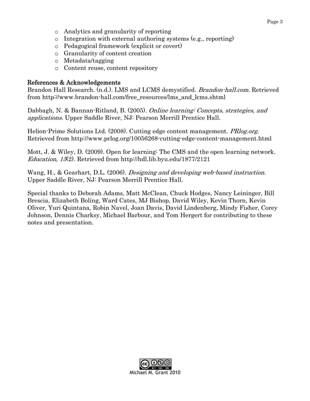 Notes on CMS, LMS & LCMS | DOCX