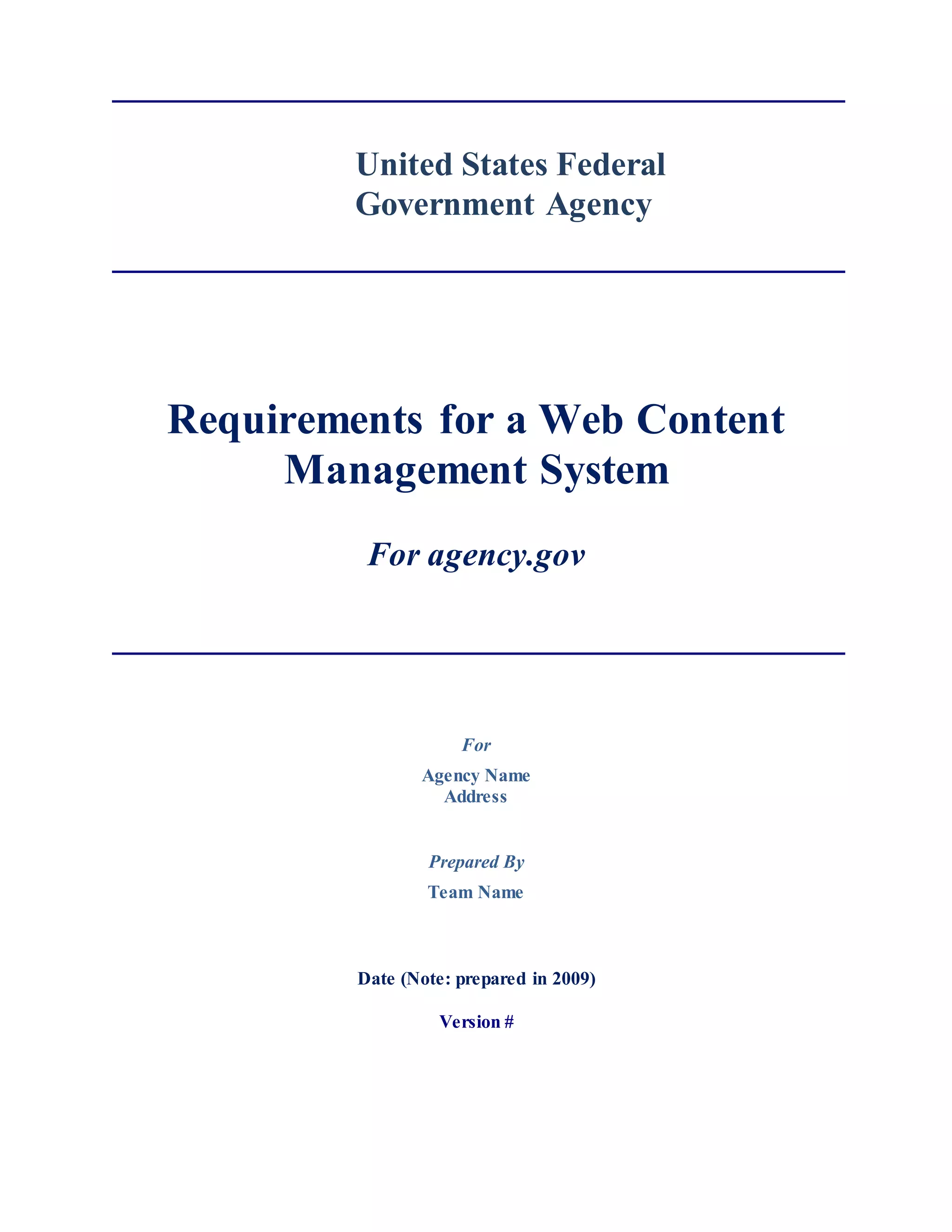 Cms requirements-for-sow | DOCX | Web Design and HTML | Internet