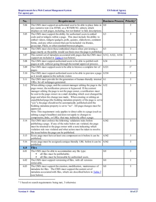 Cms requirements-for-sow | DOCX | Web Design and HTML | Internet