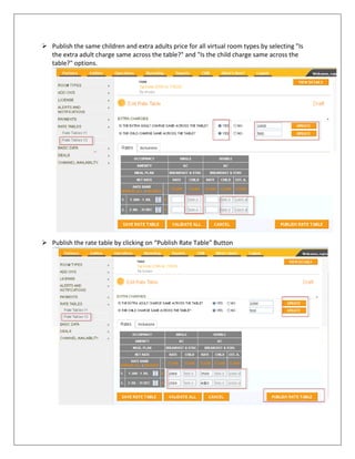 CMS - Room Type & Rate Table | PDF