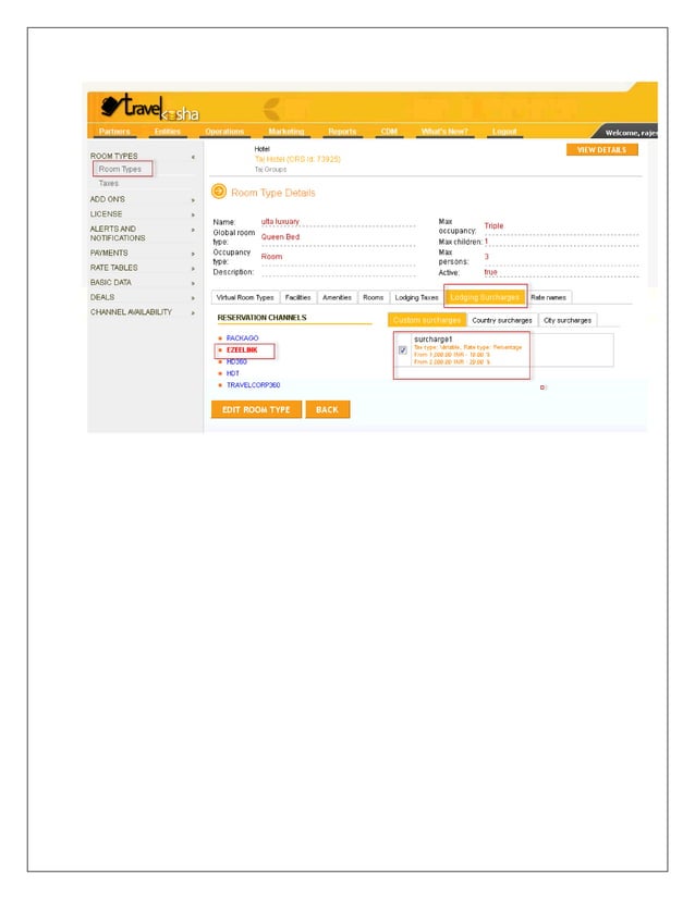 CMS - Room Type & Rate Table | PDF