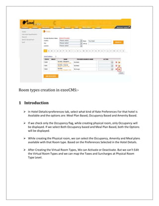 CMS - Room Type & Rate Table | PDF