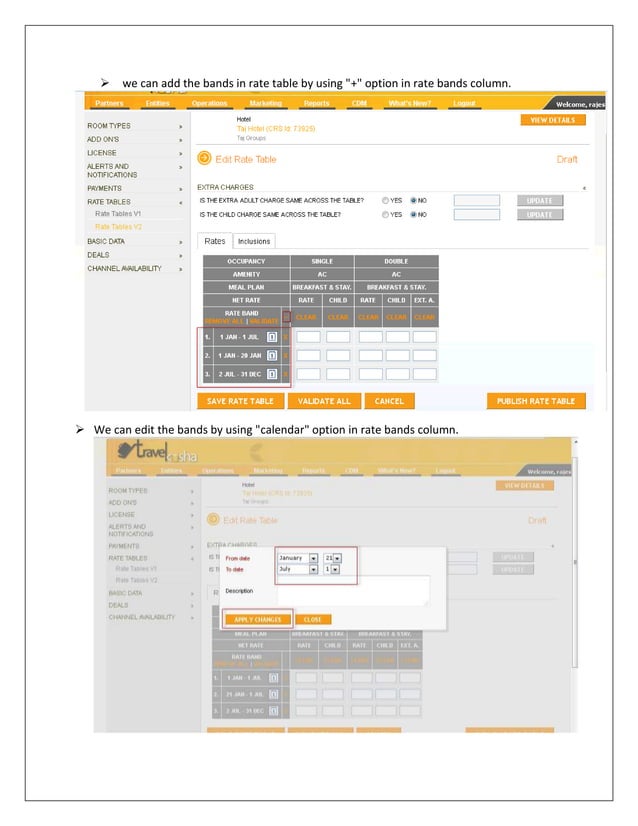 CMS - Room Type & Rate Table | PDF