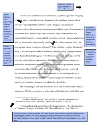 Chicago Manual of Style 17th Edition Notes and Bibliography Sample ...