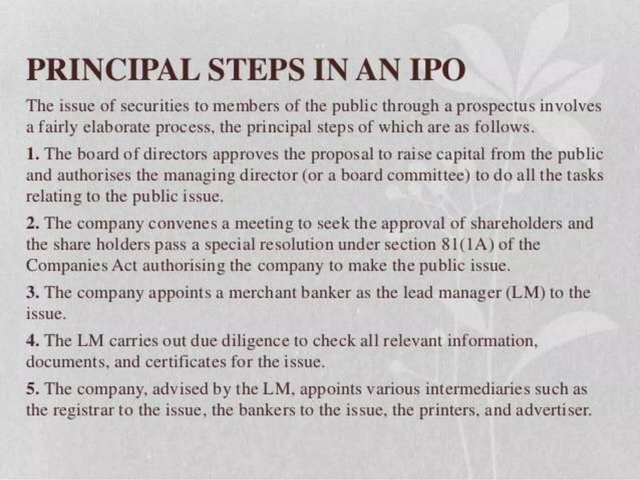 initial public offer (IPO) | PPT