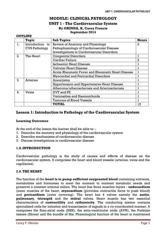 Cardiovascular System Pathology 2014 edited by @jennings argwing | PDF