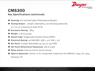 Model CMS300 Carbon Monoxide Transmitter and Switch | PPT