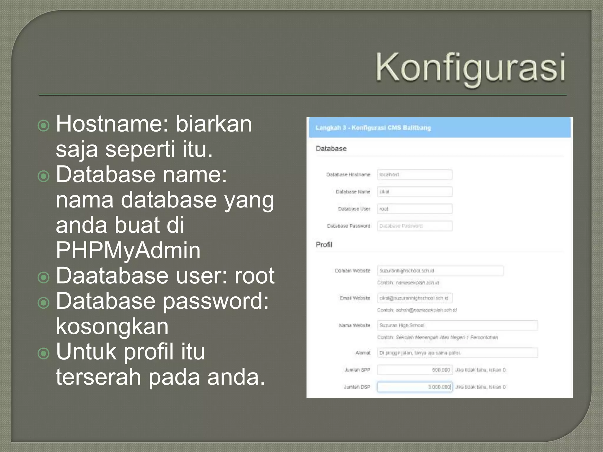 Tutorial Pemasangan CMS Balitbang pada Local Host XAMPP | PPTX