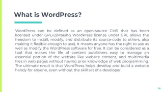 Content Management System(CMS) & Basic WordPress | PPTX