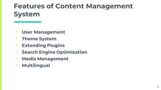 Content Management System(CMS) & Basic WordPress | PPTX