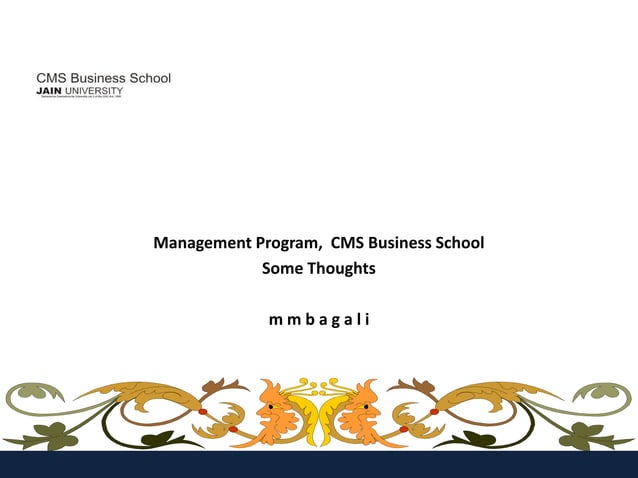 MM Bagali /..... Developing a B-School, an example of JAIN University ...