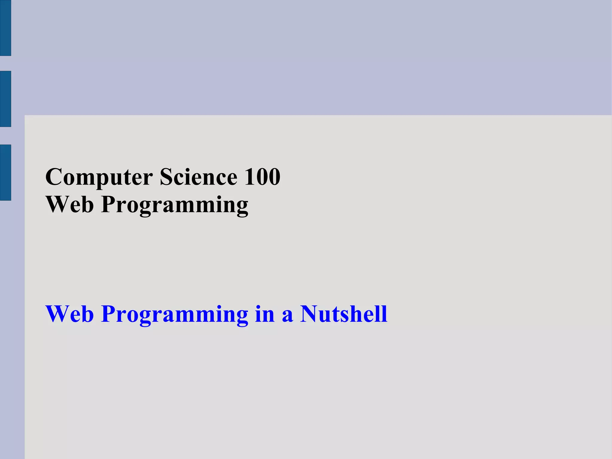 Cmsc 100 (web programming in a nutshell) | PPT