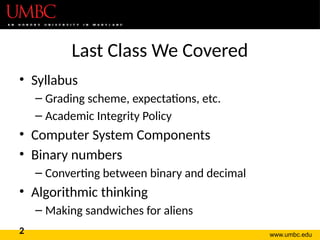 CMSC 201 - Lec02 - Algorithmic Thinking.pptx