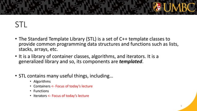 CMSC 202 - Lec20 - Containers and Iterators(2).pptx