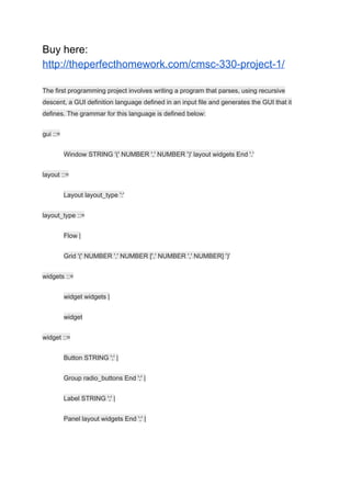 CMSC 330 PROJECT 1 | PDF