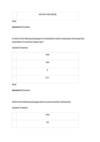 CMSC 330 QUIZ 4 | PDF
