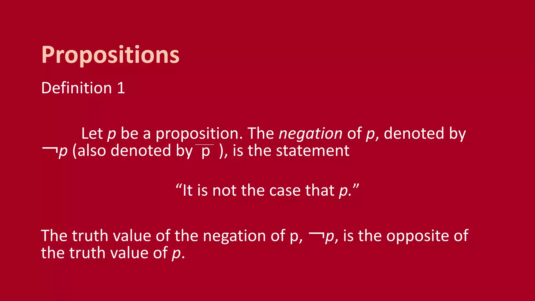 CMSC 56 | Lecture 1: Propositional Logic | PPTX