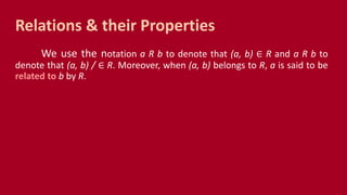 CMSC 56 | Lecture 13: Relations and their Properties | PPTX