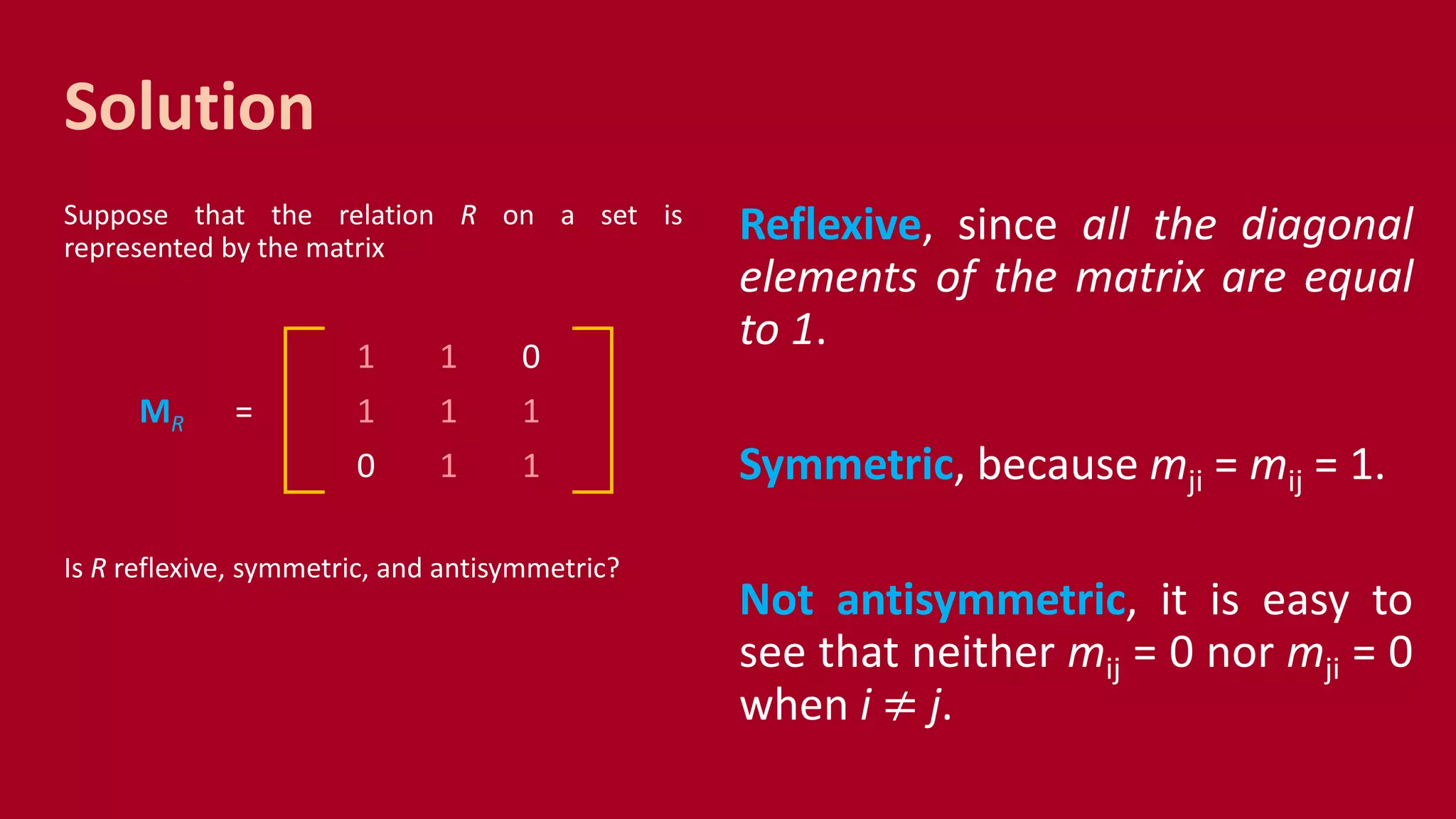 CMSC 56 | Lecture 14: Representing Relations | PPTX