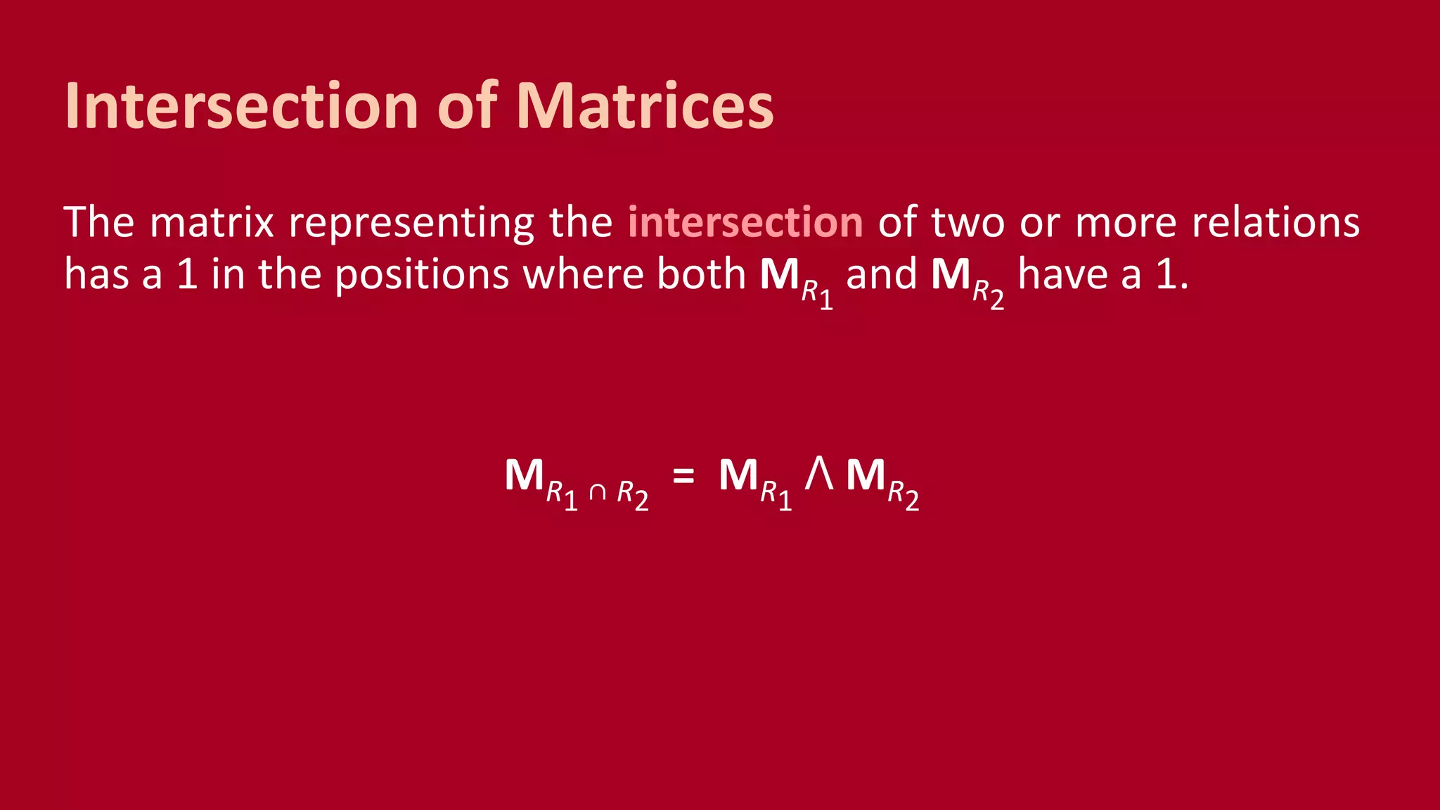 CMSC 56 | Lecture 14: Representing Relations | PPTX