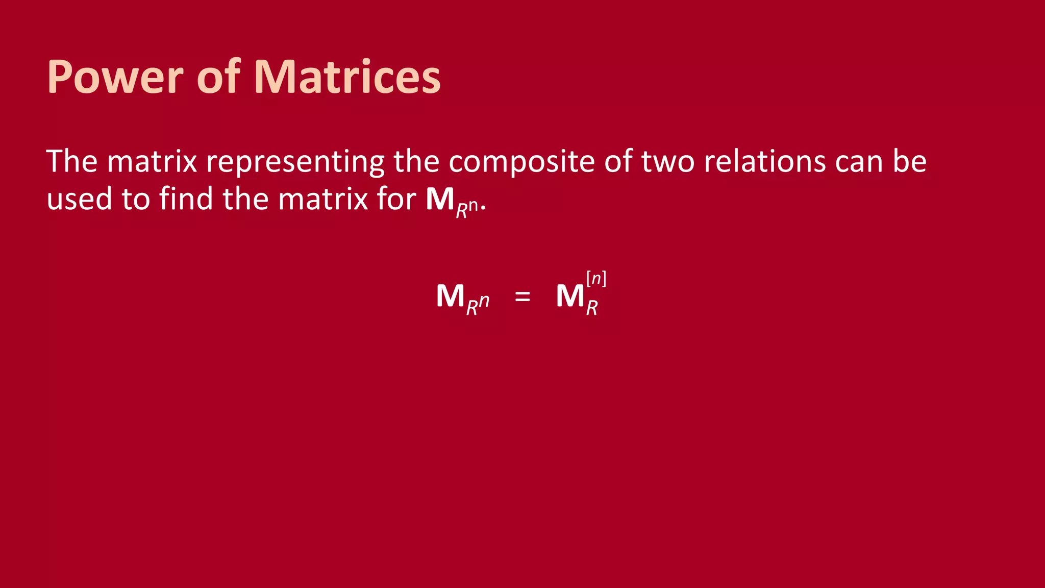 CMSC 56 | Lecture 14: Representing Relations | PPTX