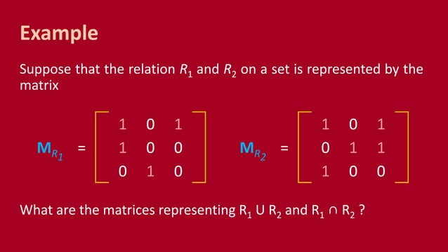 CMSC 56 | Lecture 14: Representing Relations | PPTX