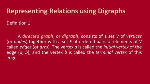 CMSC 56 | Lecture 14: Representing Relations | PPTX