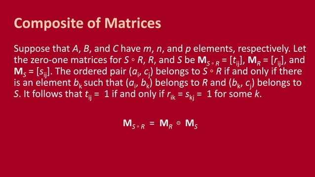 CMSC 56 | Lecture 14: Representing Relations | PPTX