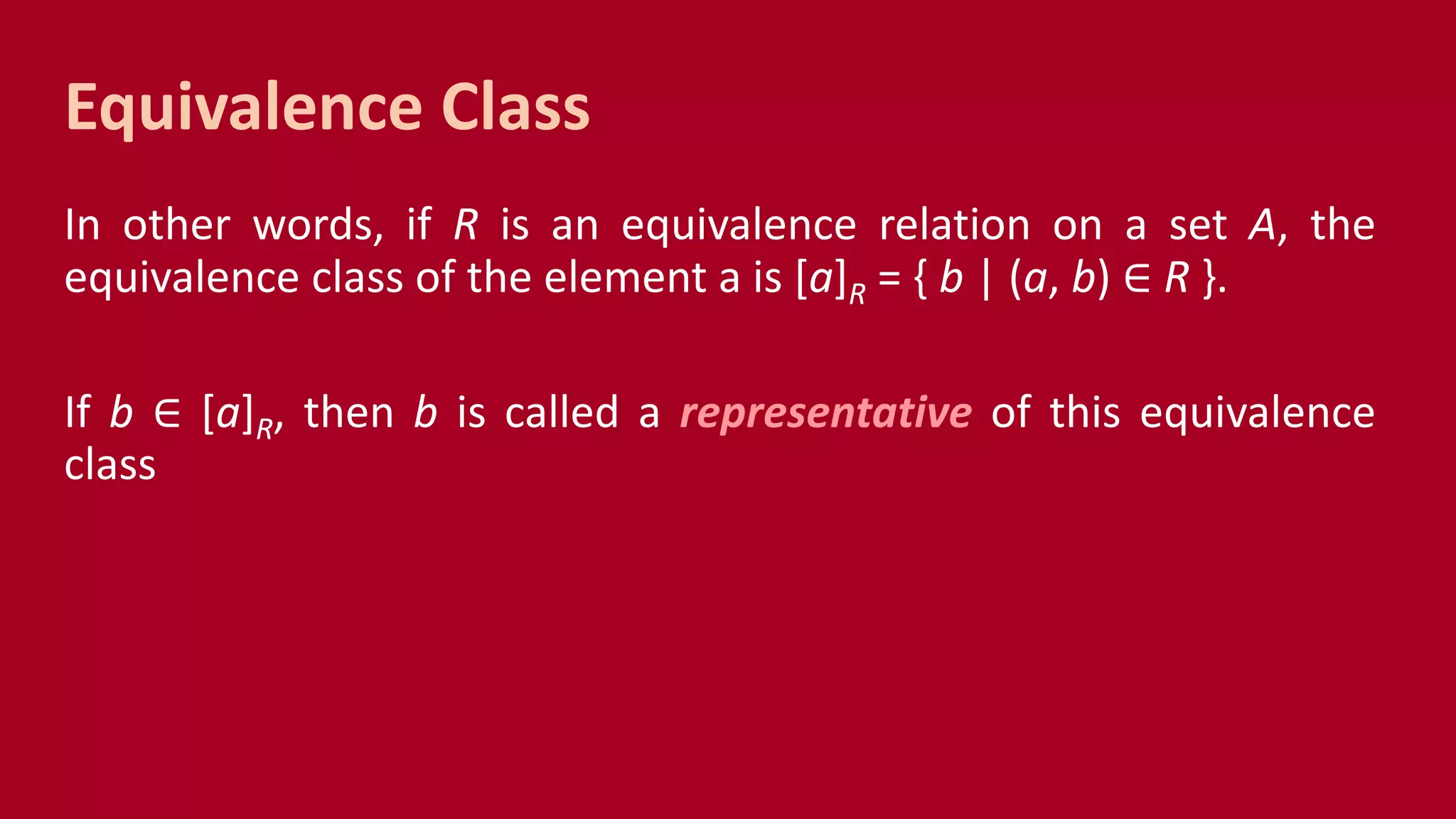 CMSC 56 | Lecture 16: Equivalence of Relations & Partial Ordering | PPT