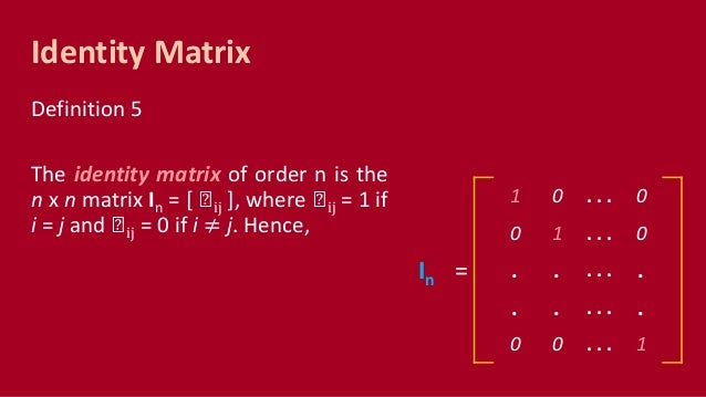 Matrix definition - techsnimfa