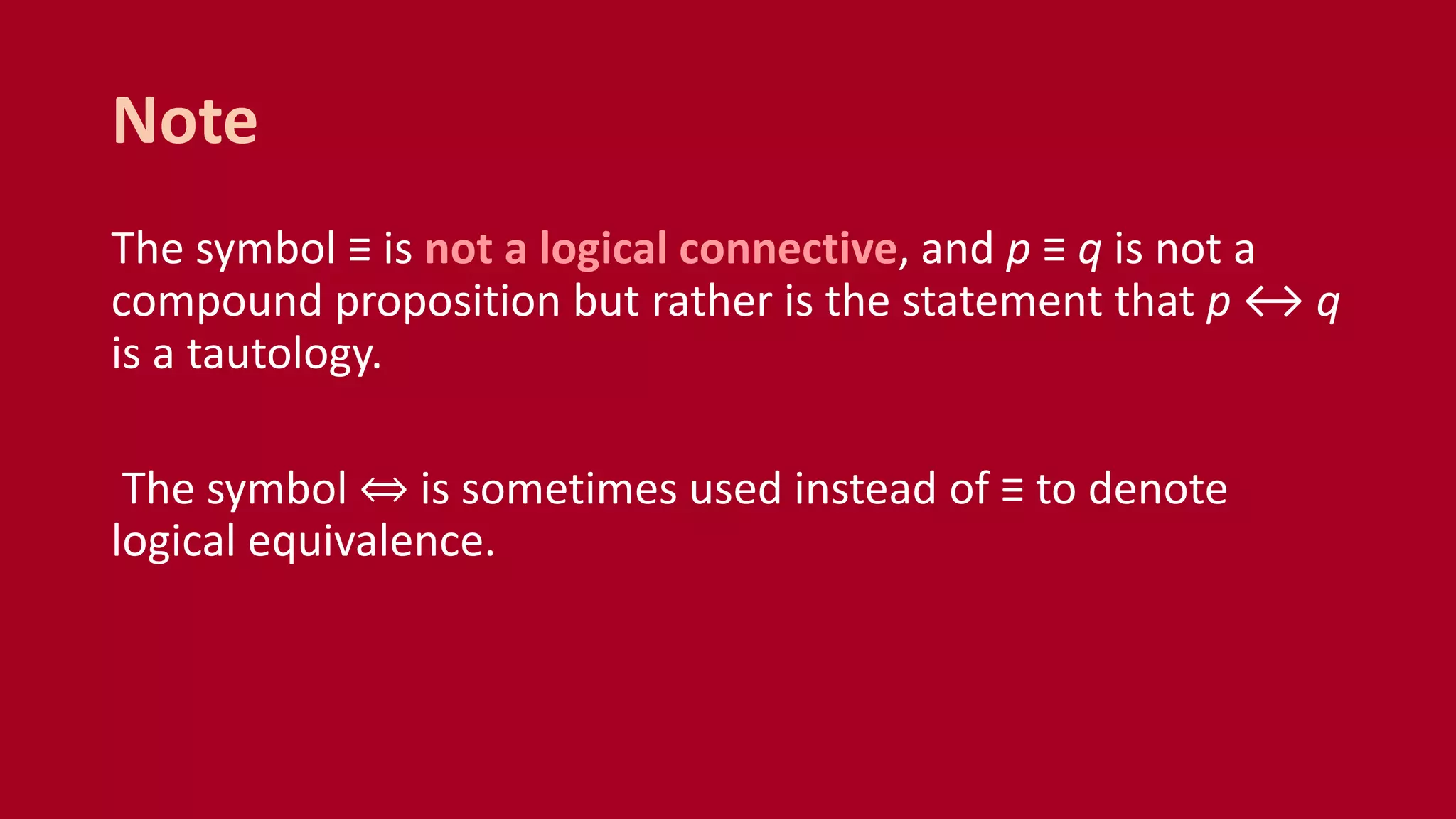 CMSC 56 | Lecture 2: Propositional Equivalences | PPTX