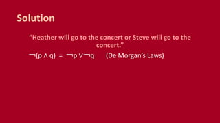 CMSC 56 | Lecture 2: Propositional Equivalences | PPT