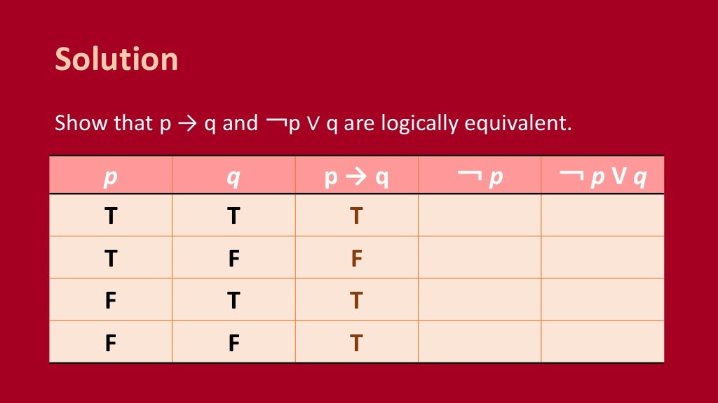 CMSC 56 | Lecture 2: Propositional Equivalences
