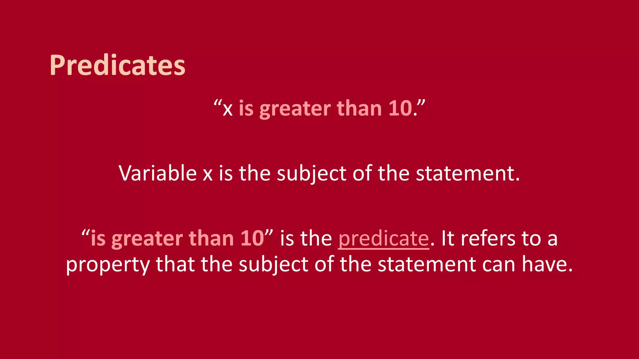 CMSC 56 | Lecture 3: Predicates & Quantifiers | PPTX