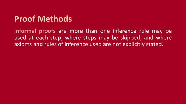 CMSC 56 | Lecture 5: Proofs Methods and Strategy | PPTX